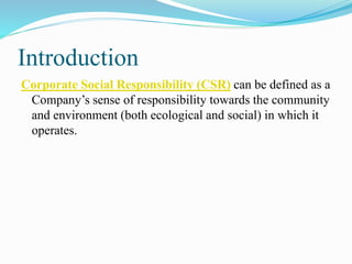Csr | PPTX | Business | Business and Finance
