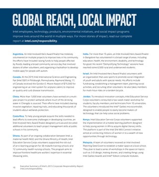 Intel CSR 2015 executive-summary | PDF