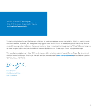 Intel CSR 2015 executive-summary | PDF