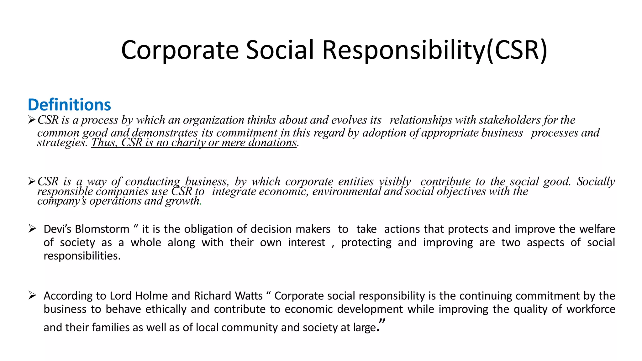 CSR.pptx | Business | Business and Finance