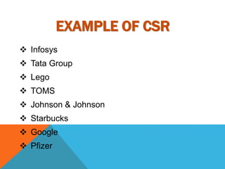 Corporate Practice: Corporate Social Responsibility | PPT