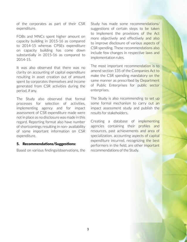 CSR Activities in India | PDF | Business | Business and Finance