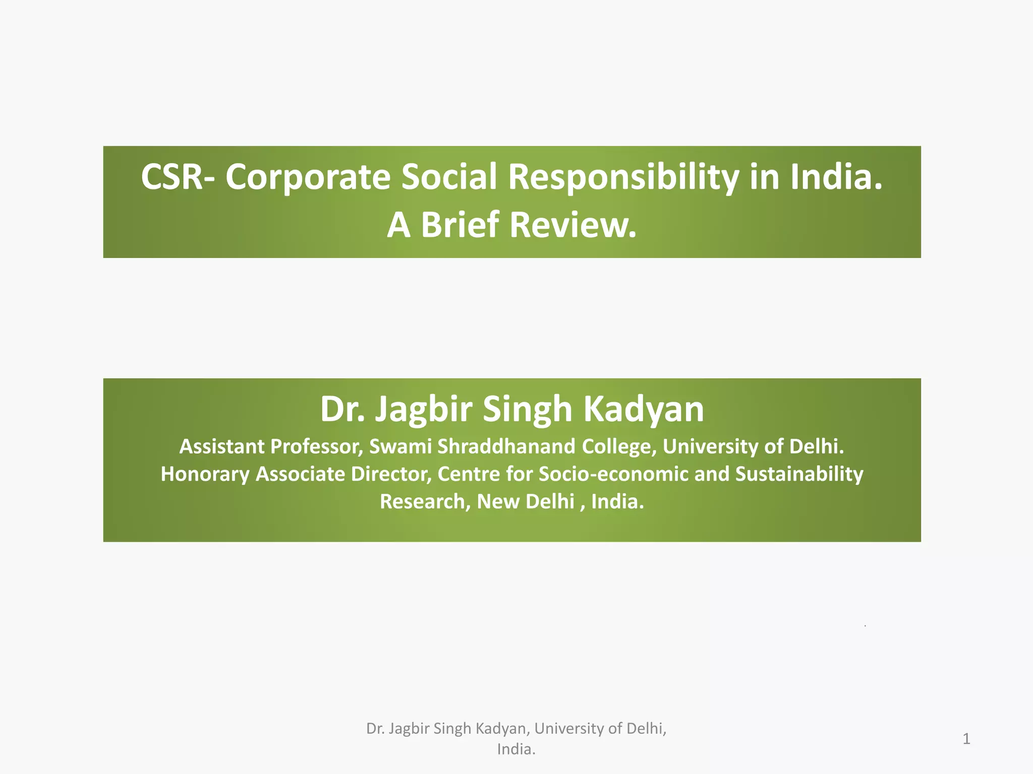 CSR - Corporate Social Responsibility in India. ppt.pptx