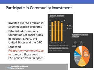 Corporate society responsibility freeport presentation | PPTX