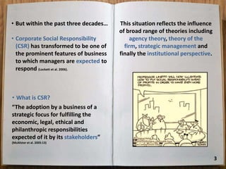 CSR via Institutional Theory | PPT