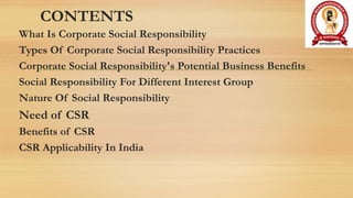 CSR - introduction. CSR -under companies act 2013.pdfpptx | PPTX