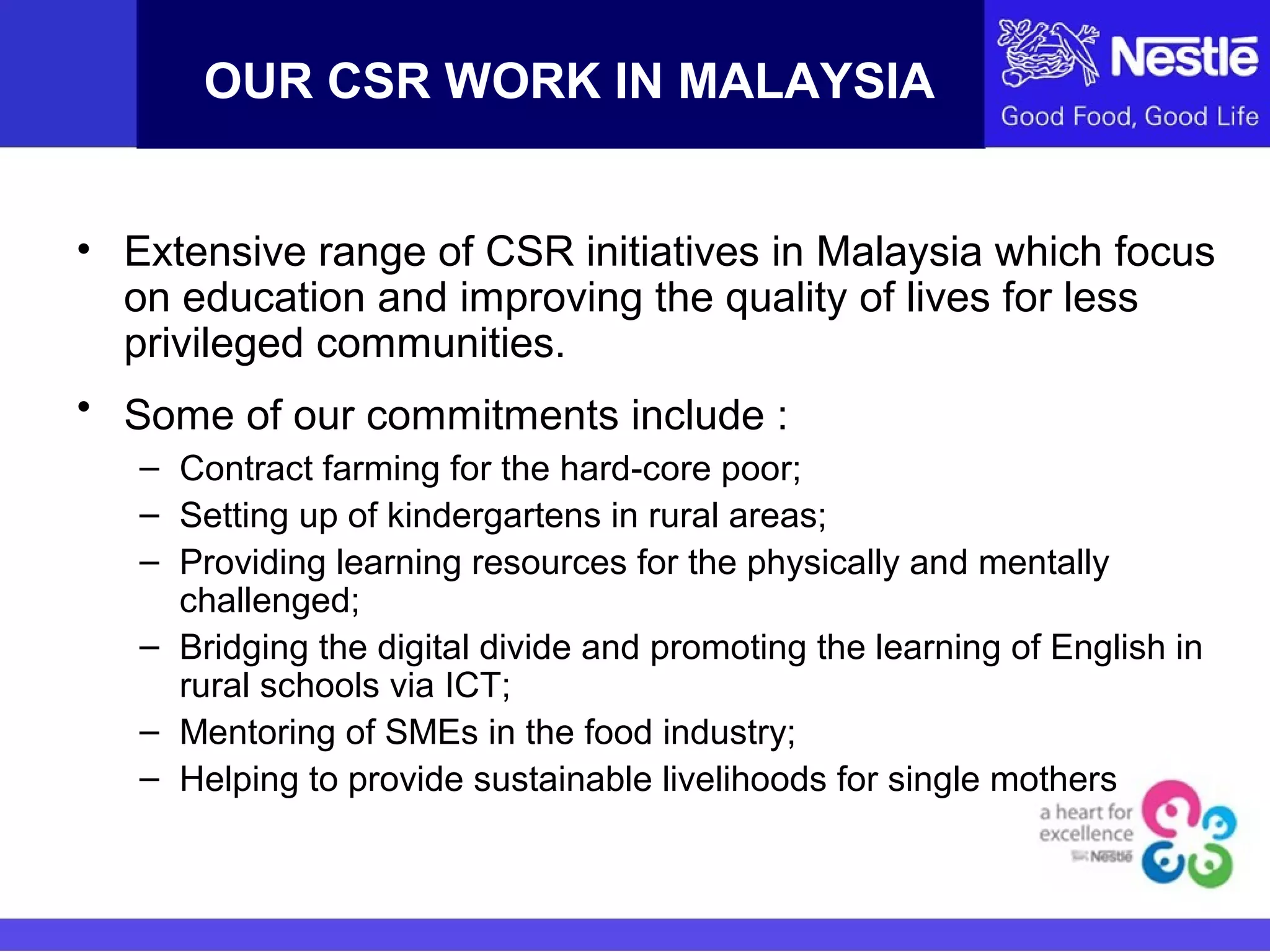 Csr nestle | PPT