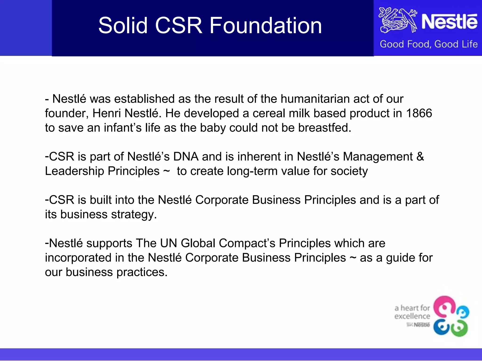 Csr nestle | PPT
