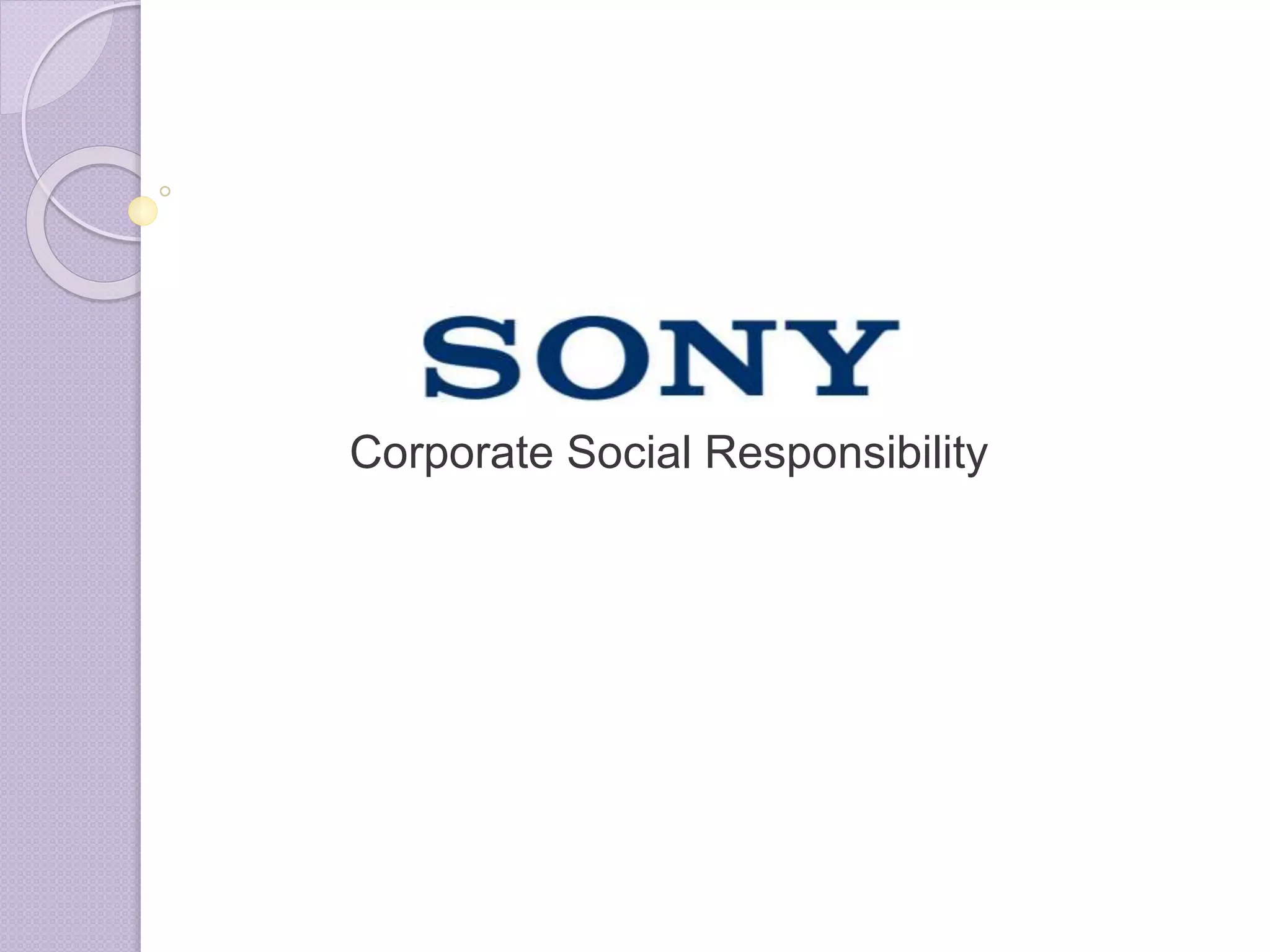 Sony - Corporate Social Responsibity | PPT