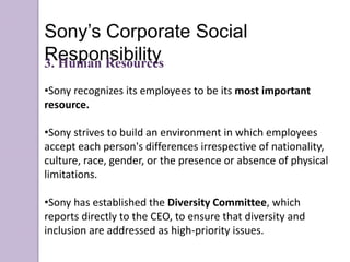 Sony - Corporate Social Responsibity | PPTX