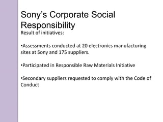 Sony - Corporate Social Responsibity | PPT