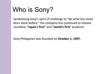 Sony - Corporate Social Responsibity | PPT