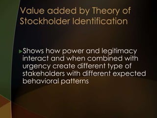 Csr theories & stakeholders | PPTX