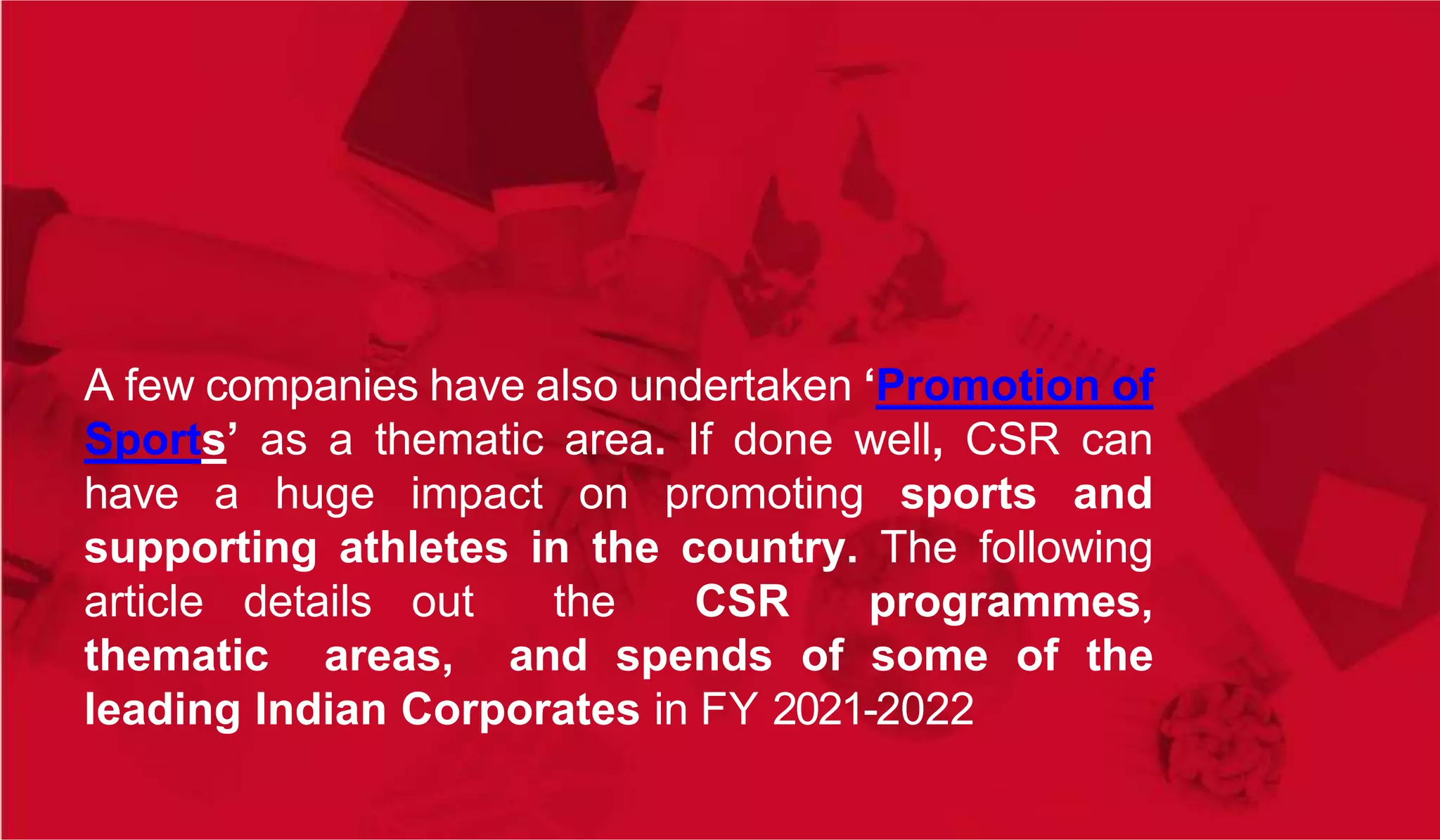 CSR Activities of Indian Corporates – FY 2021-2022 | PPTX | Business ...