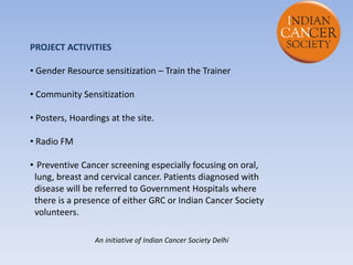 Csr (1) Cancer Awareness and Screening - Early Detection: Early cure | PPT