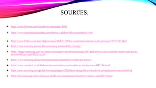 SAMSUNG CSR AND SUSTAINABILITY ACTIVITIES | PPTX