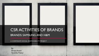 CSR Activities of Brands | PDF