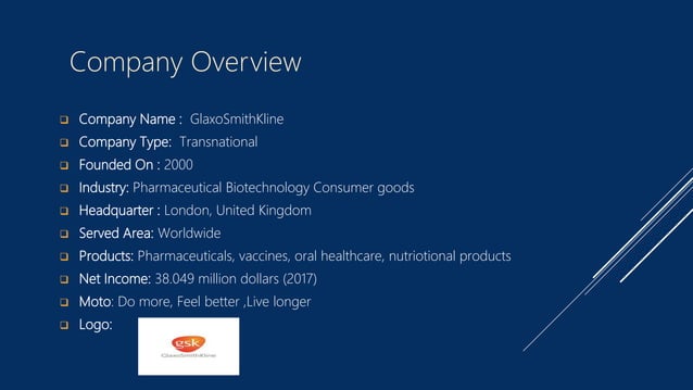 Csr activities of glaxosmithkline bangladesh | PPTX