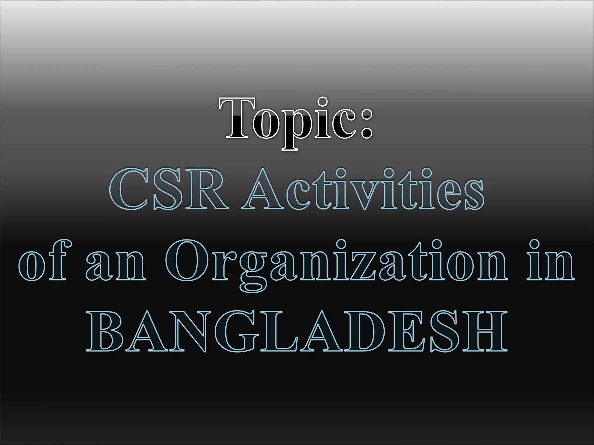 Csr activities of unilever bd ltd | PPTX