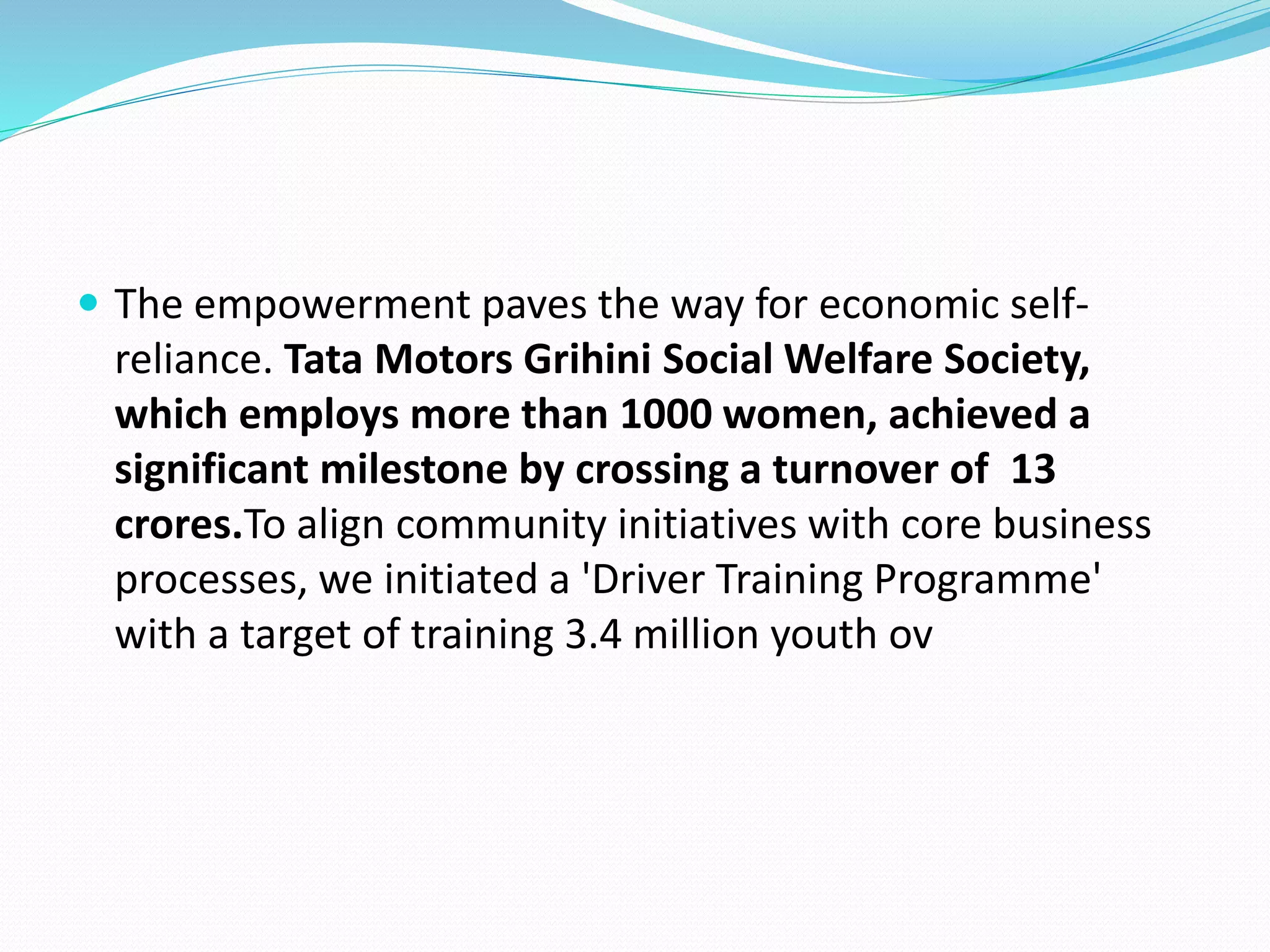 Csr activity done by tata group | PPTX