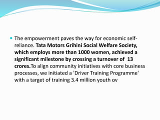 Csr activity done by tata group | PPTX