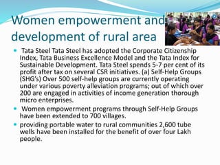 Csr activity done by tata group | PPTX