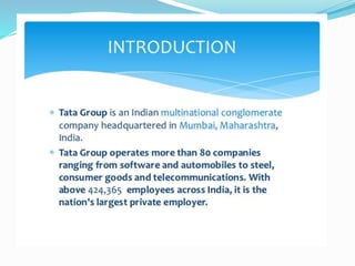 Csr activity done by tata group | PPTX
