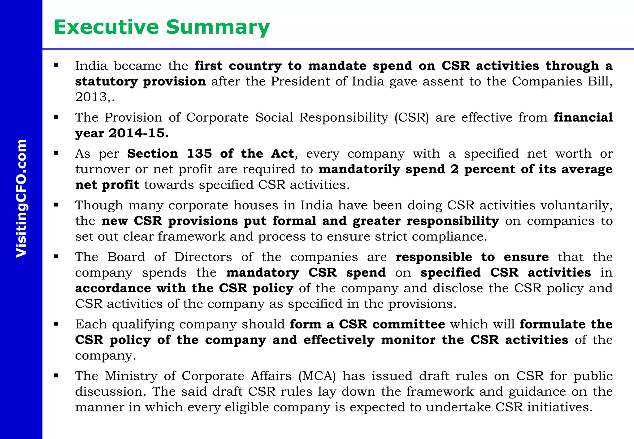 Corporate Social Responsibility (CSR) Advisory | PDF