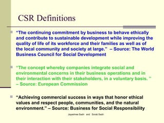Csr and building local infrastructure | PPT | Logistics | Business