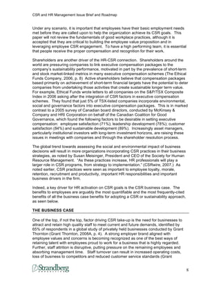 The Role of Human Resource Management in CSR | PDF