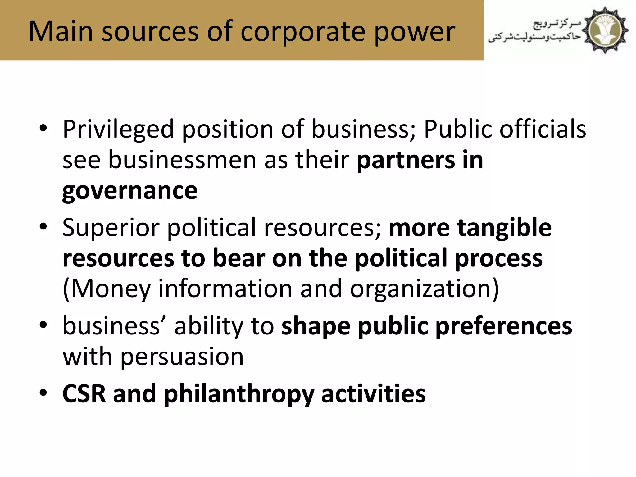 CSR and Political Ties | PPTX