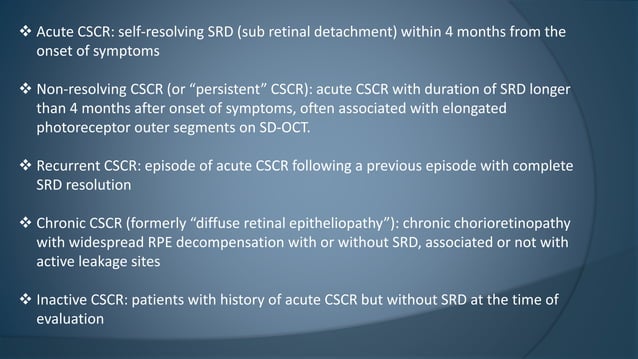 Central Serous Retinopathy | PPTX | Eye and Vision Conditions ...