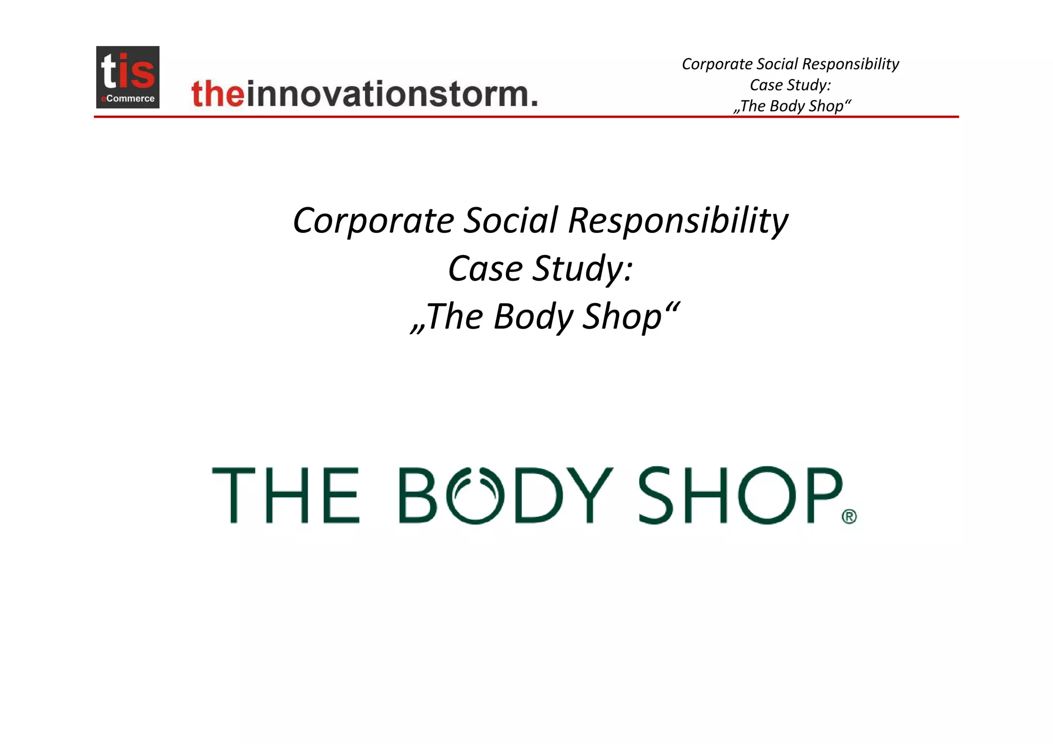 CSR _Case Study_The Body Shop | PDF