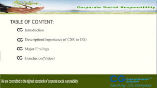 Csr of CG Nepal | PPTX