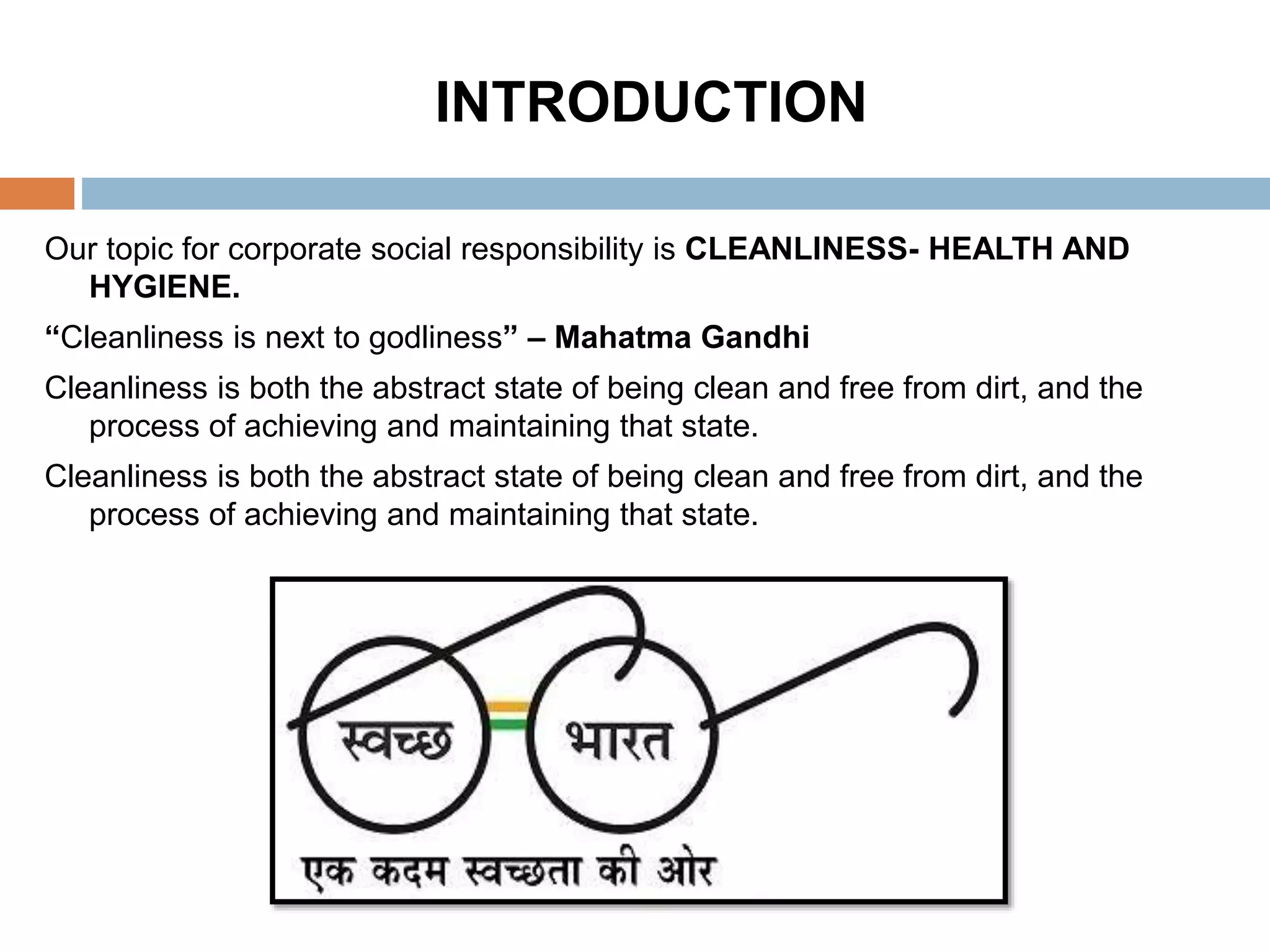 Csr cleanliness | PPT