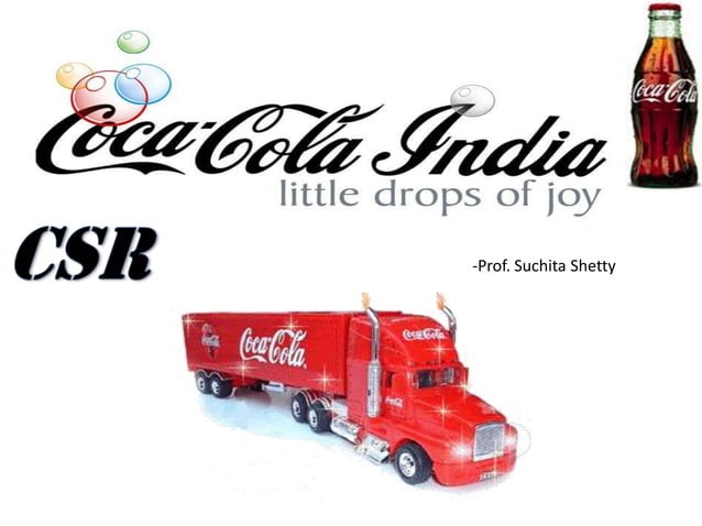 Csr coca cola | PPTX | Business | Business and Finance