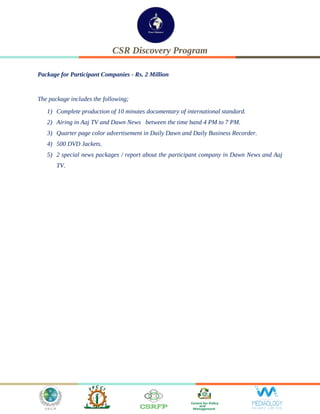 CSR Discovery Program - International Documentary Series on CSR | PDF ...