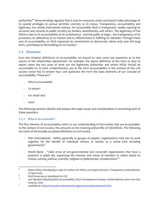 Cs regulation part i background on ngo accountability | PDF