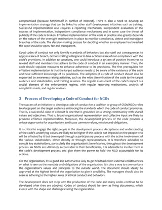 Cs regulation part ii ngo codes of conduct | DOCX | Non-Profit ...