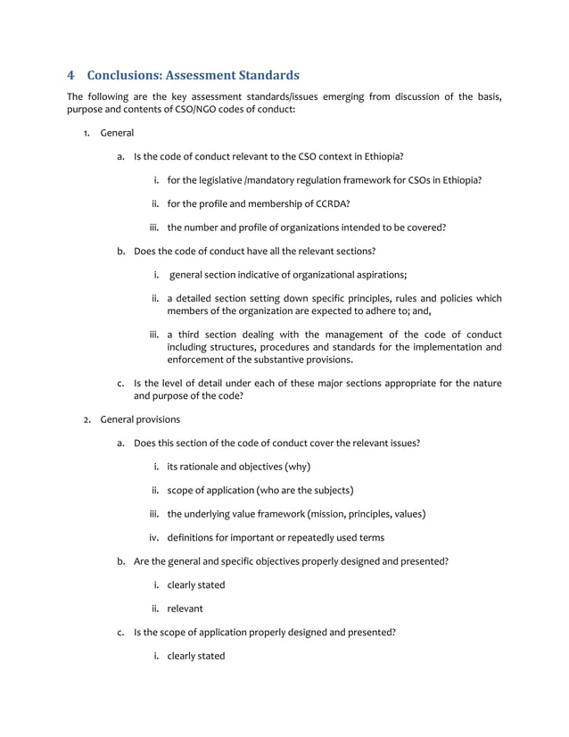 Cs regulation part ii ngo codes of conduct | PDF