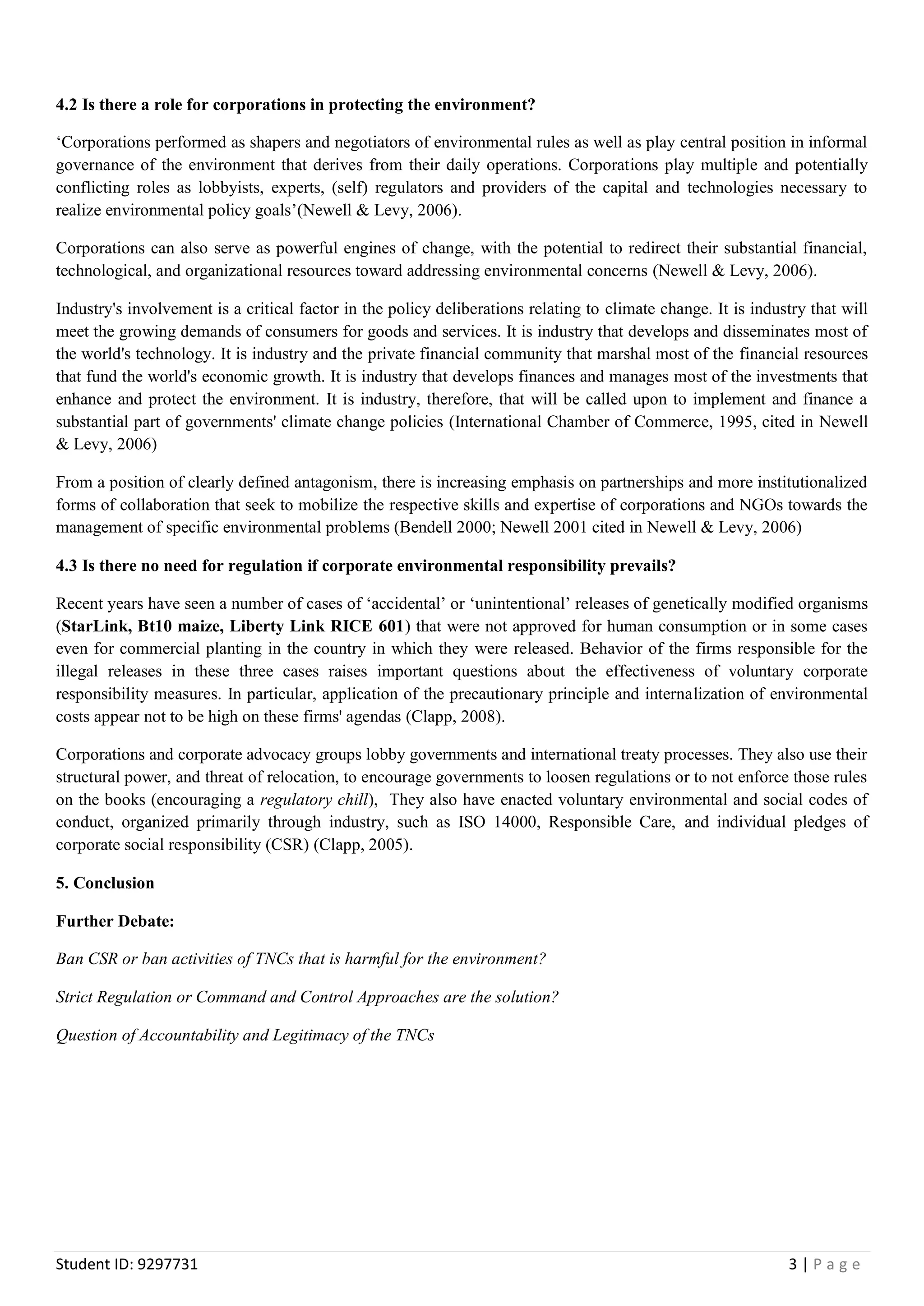 Corporate Social Responsibility (CSR) – Environmental Protection or ...