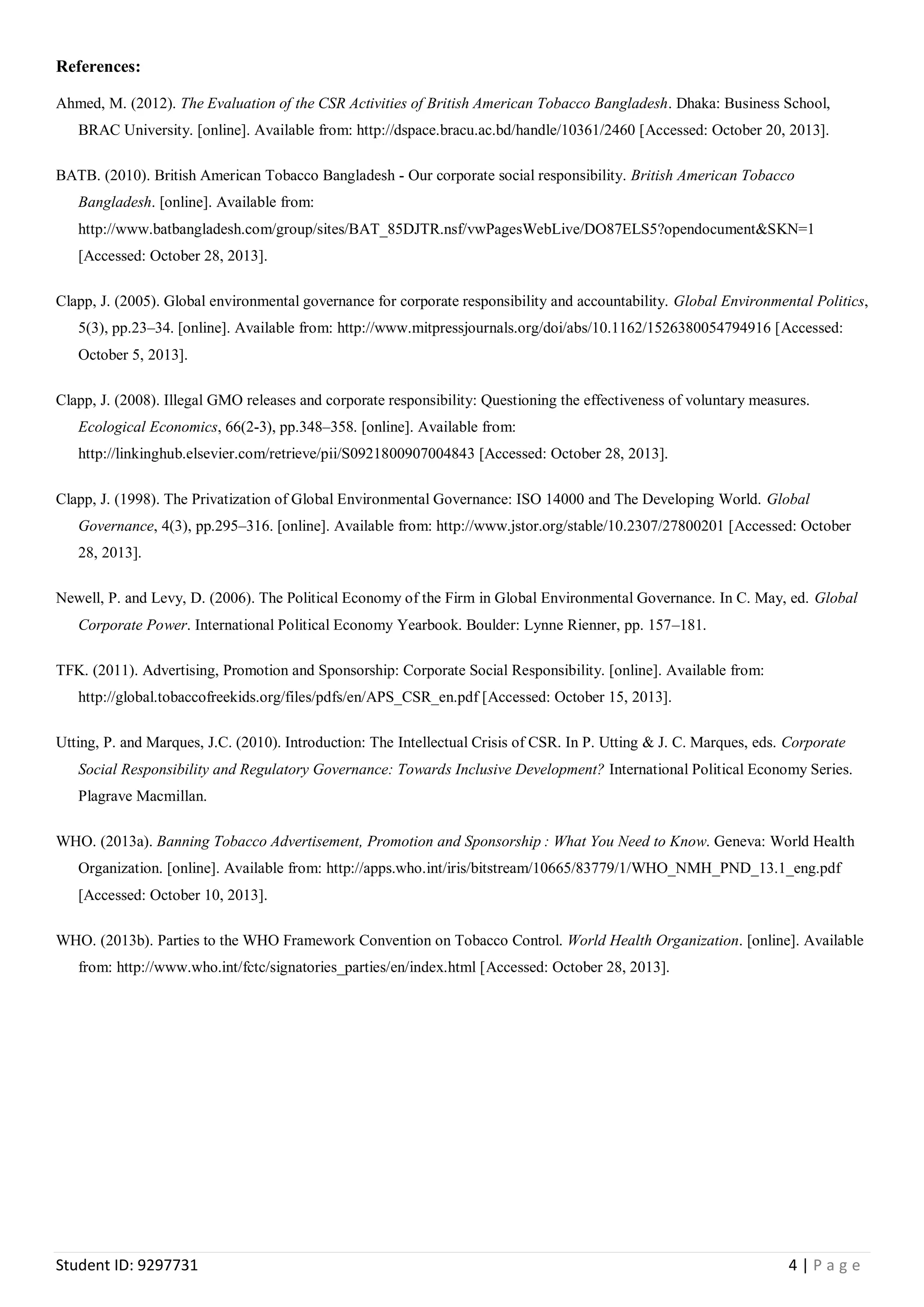 Corporate Social Responsibility (CSR) – Environmental Protection or Creating Disguise? | PDF