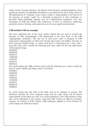 Image Steganography Project Report | PDF