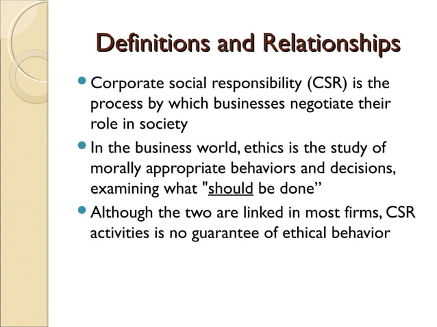 Csr & ethics | PPT