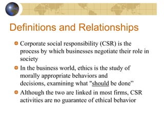 Csr & ethics | PPT