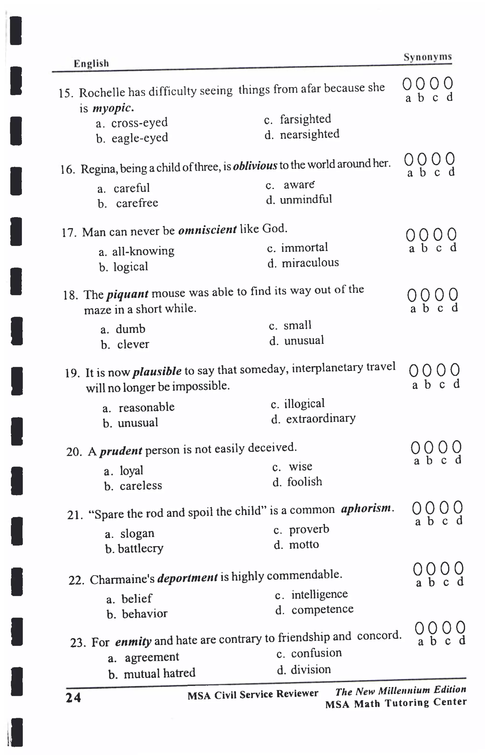 Civil Service (CS) Examination Reviewer | PDF