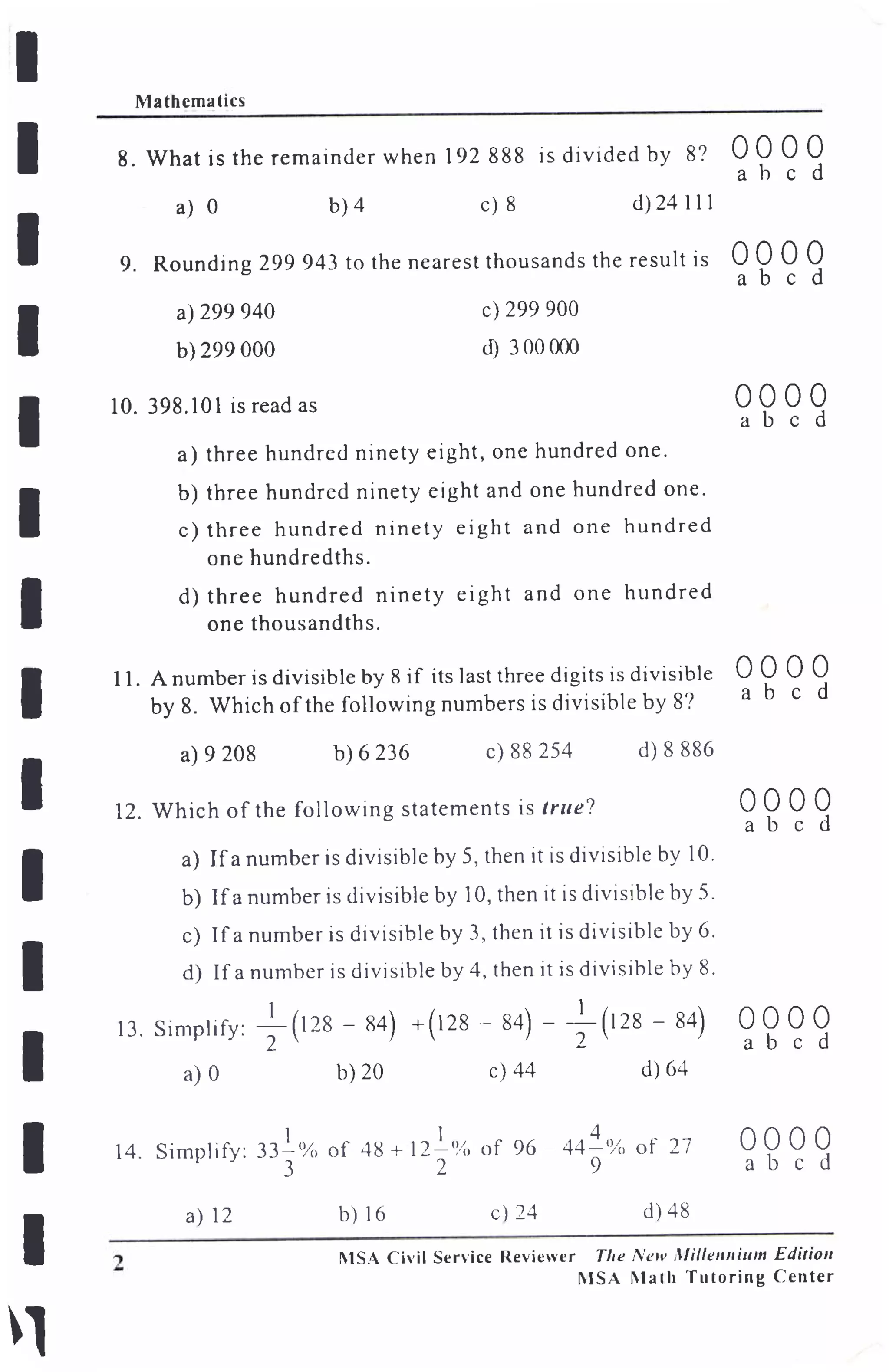 Civil Service (CS) Examination Reviewer | PDF