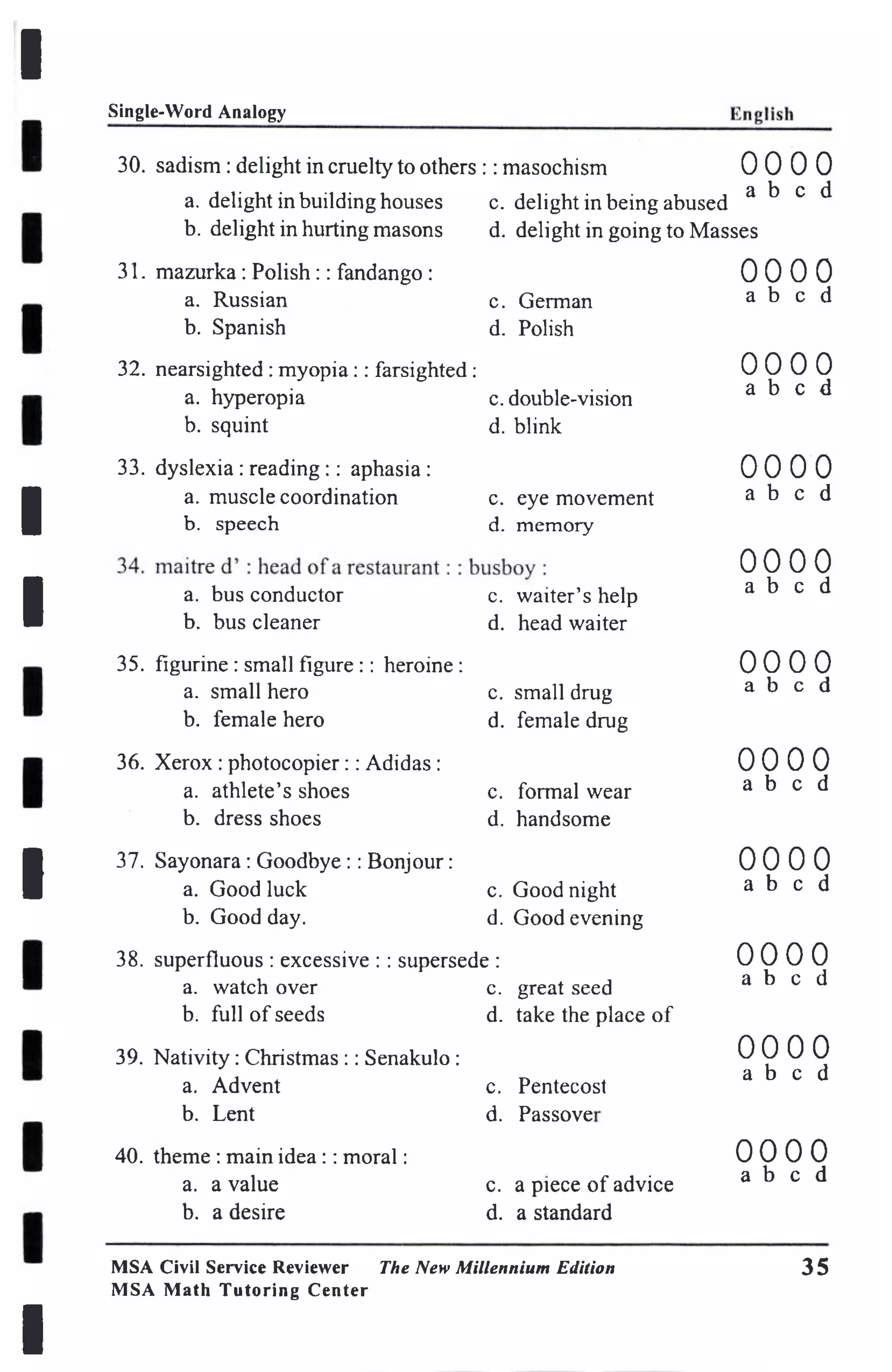 Civil Service (CS) Examination Reviewer | PDF