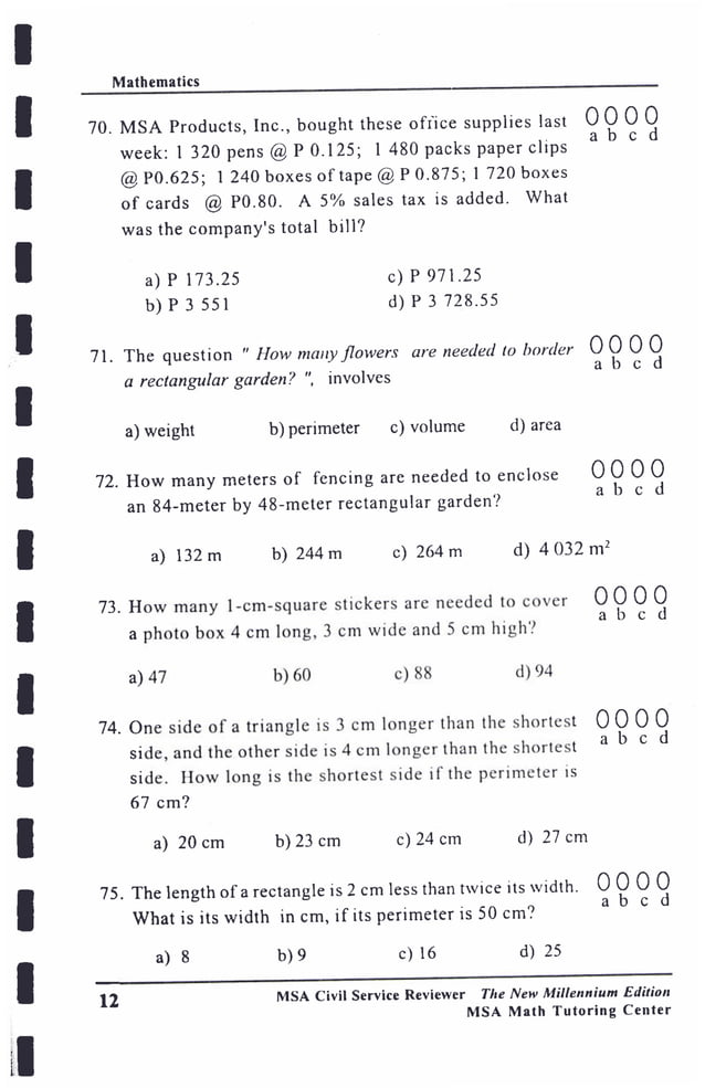 Civil Service (CS) Examination Reviewer | PDF
