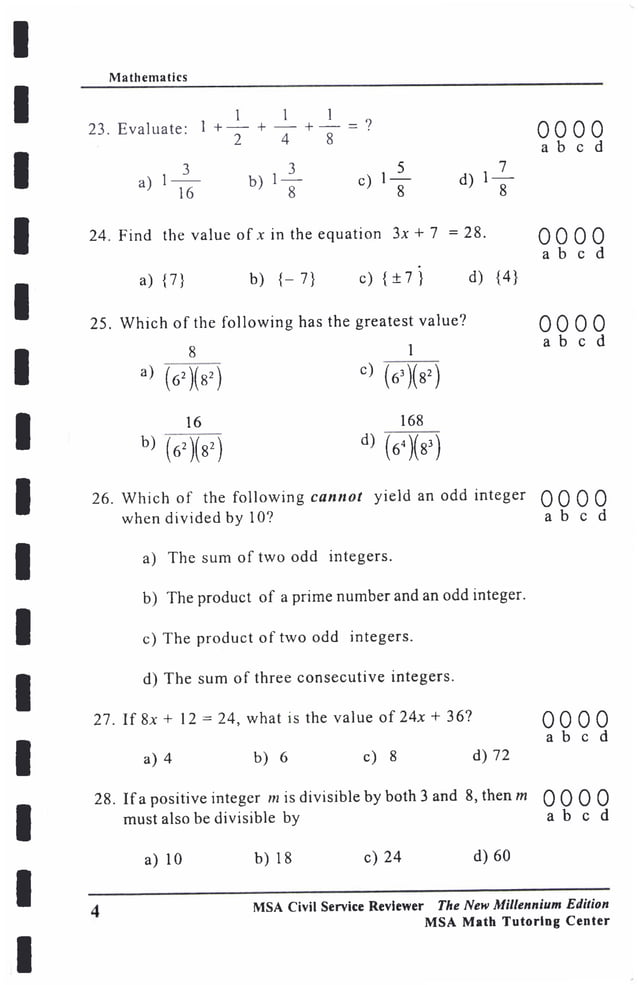 Civil Service (CS) Examination Reviewer | PDF